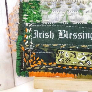 Irish Blessing, Miniature Art, Embroidery Art, Hand Stitched Quilt ...