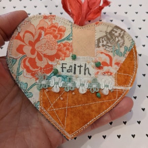 Bible Verse Gift, Faith Heart, Faith Ornament, Christian Art, Religious ...