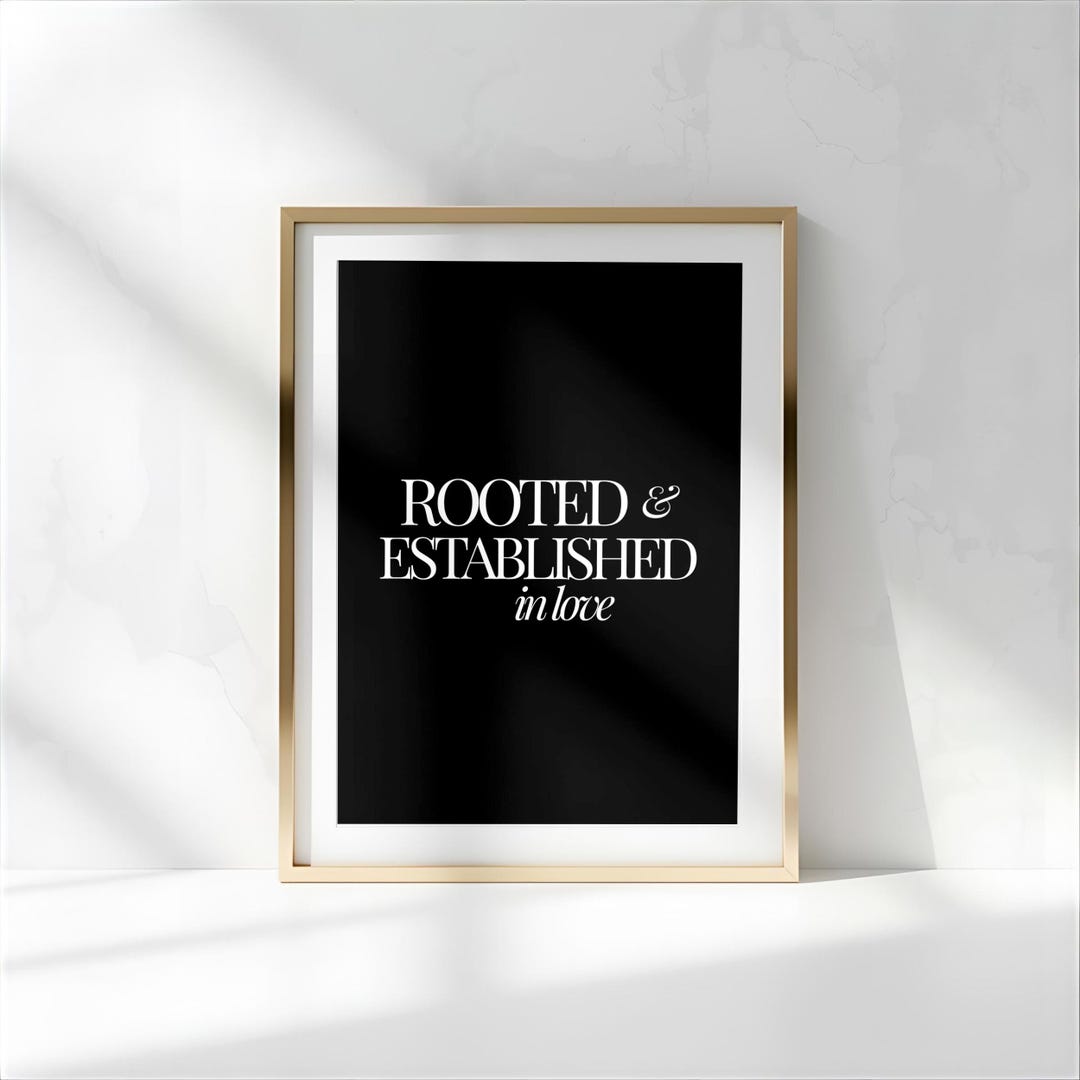 Rooted & Established in Love Wall Art | Ephesians 3:17 Bible Verse ...