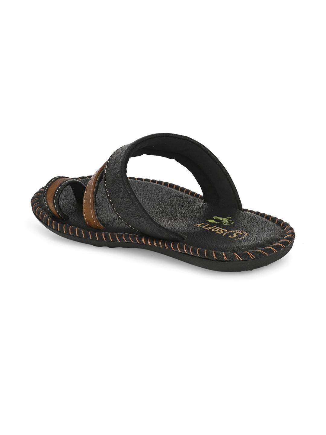 Handcrafted Mens Faux Leather Kolhapuri Chappals: Ethnic Slip-on ...
