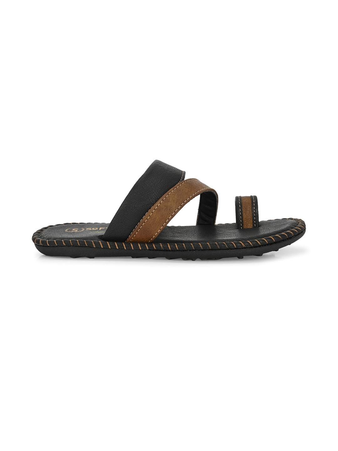 Handcrafted Mens Faux Leather Kolhapuri Chappals: Ethnic Slip-on ...