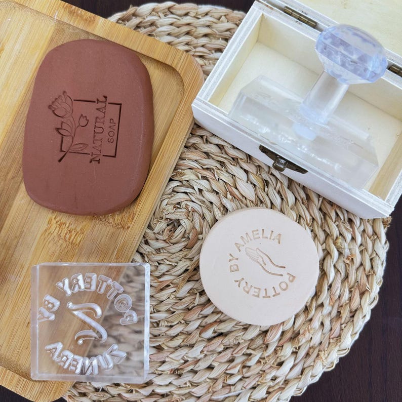 Custom Personalized Pottery Stamp Custom Acrylic Stamp for Pottery ...