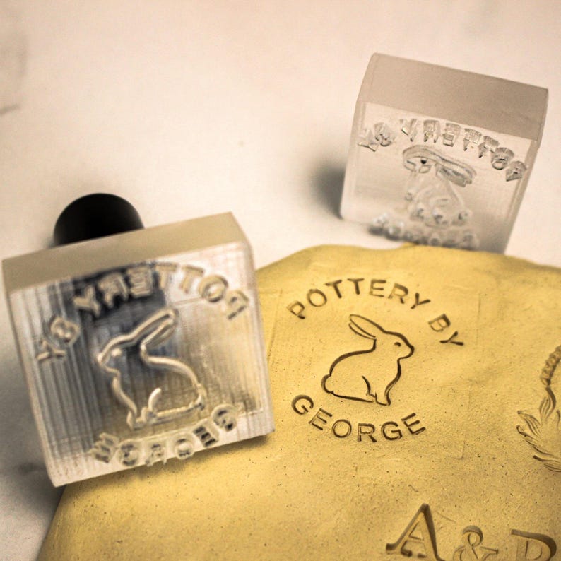 Custom Personalized Pottery Stamp Custom Acrylic Stamp for Pottery ...