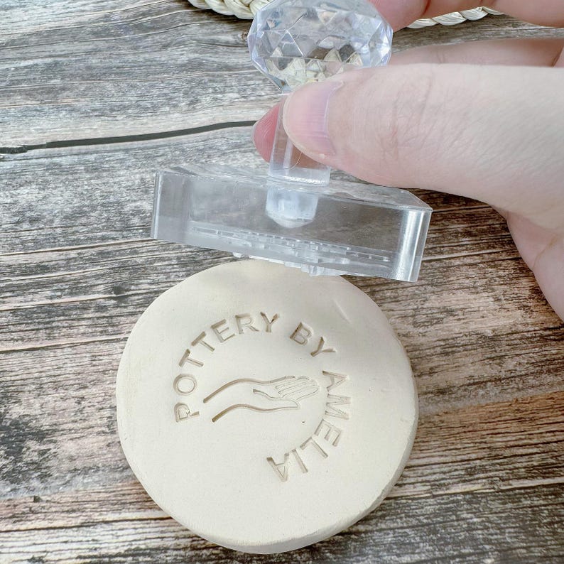 Custom Personalized Pottery Stamp Custom Acrylic Stamp for Pottery ...