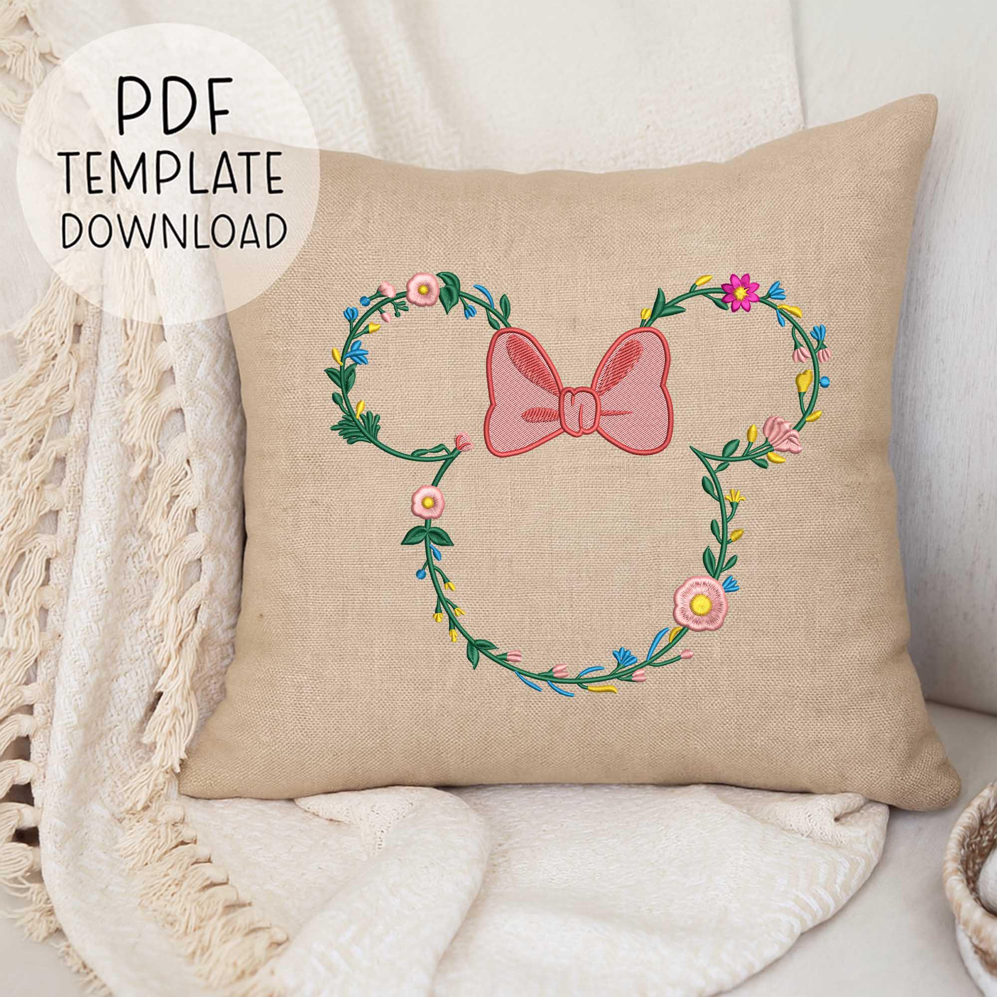 Floral Heart Wreath With Bow Machine Embroidery File, Valentine Flower ...