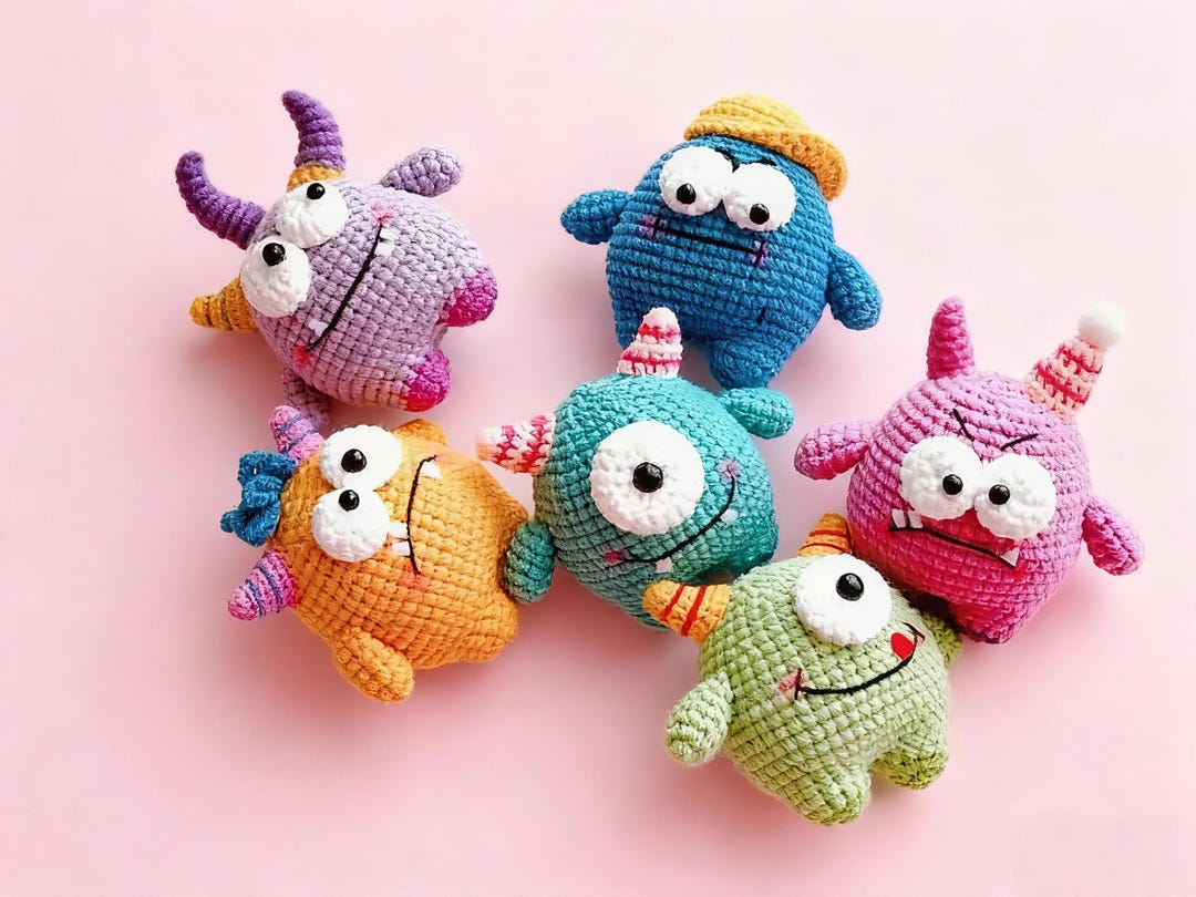 Halloween Monsters Set Crochet Pattern | Tiny Amigurumi With Many ...