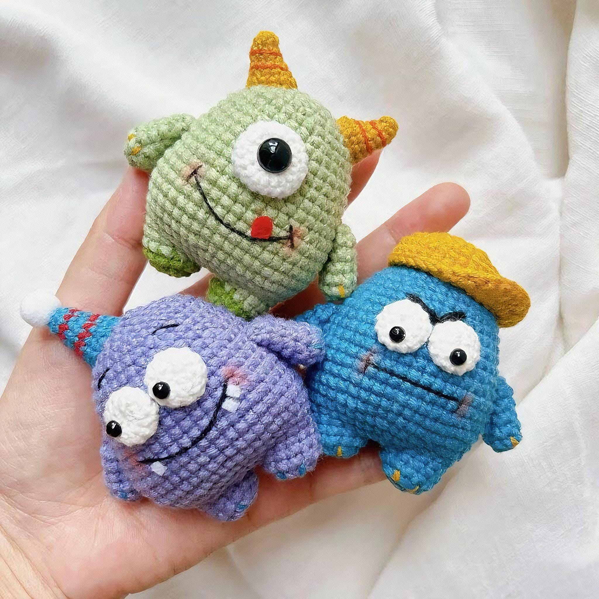 Halloween Monsters Set Crochet Pattern | Tiny Amigurumi With Many ...