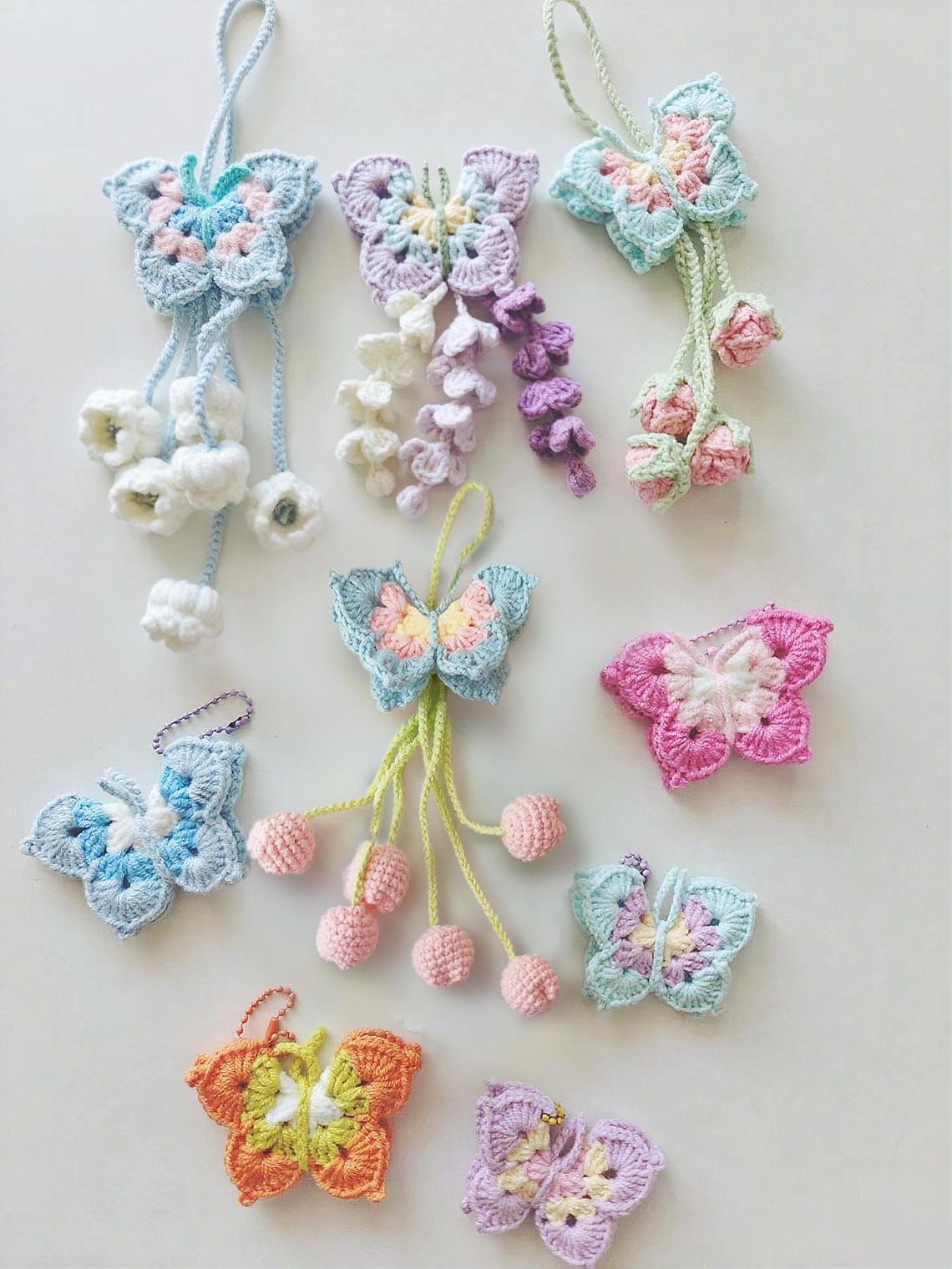 Butterfly Hanging Charms Crochet Pattern |4in1 Beautiful Dreamcatcher ...