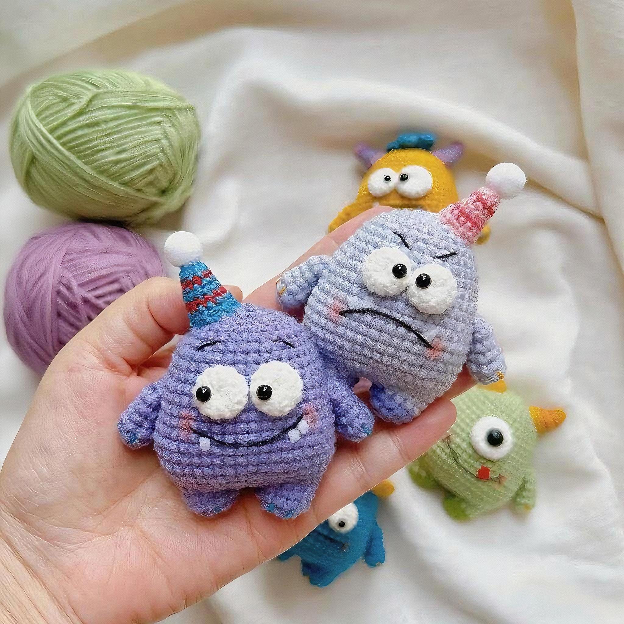 Halloween Monsters Set Crochet Pattern | Tiny Amigurumi With Many ...
