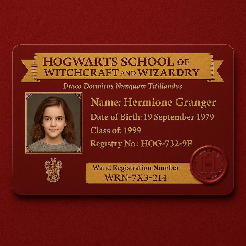 Potter Id Card - Etsy