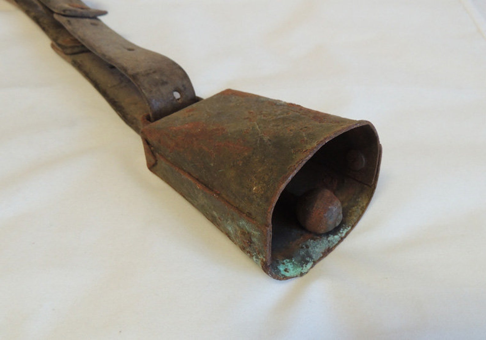 Antique Cowbell Made of Iron With Original Leather Strap - Etsy