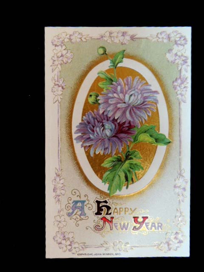 4 Vintage Antique Edwardian Early 1900's HAPPY NEW YEAR | Etsy