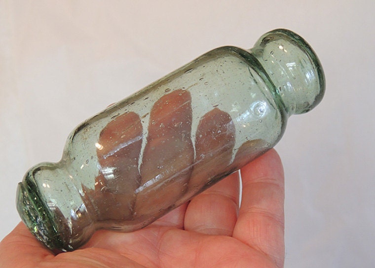 2 Unique Vintage Japanese Rolling Pin GLASS FISHING FLOATS.. 5.5 And 5 ...