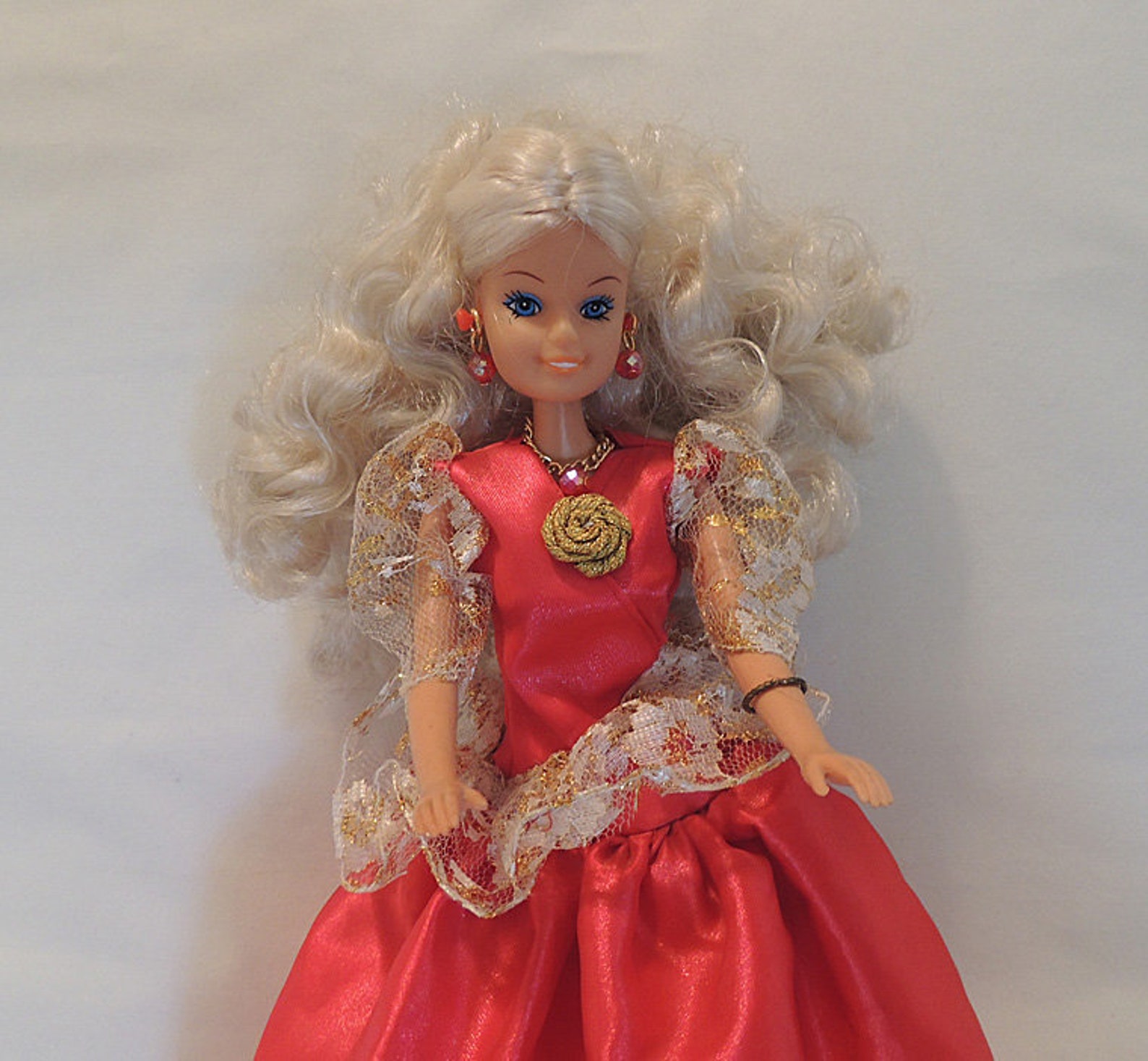 Vintage 1987 Totsy Barbie Clone Doll. Curly Blond Hair Gown - Etsy