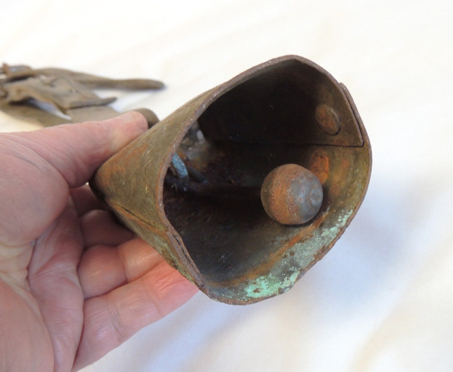 Antique Cowbell Made of Iron With Original Leather Strap - Etsy