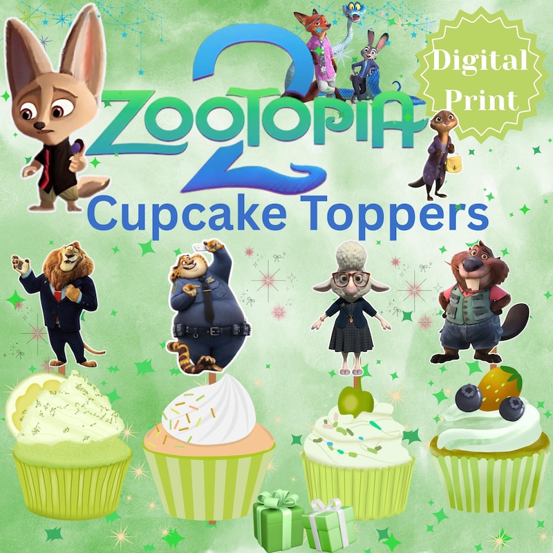Zootopia 2 Cake Toppers - Etsy