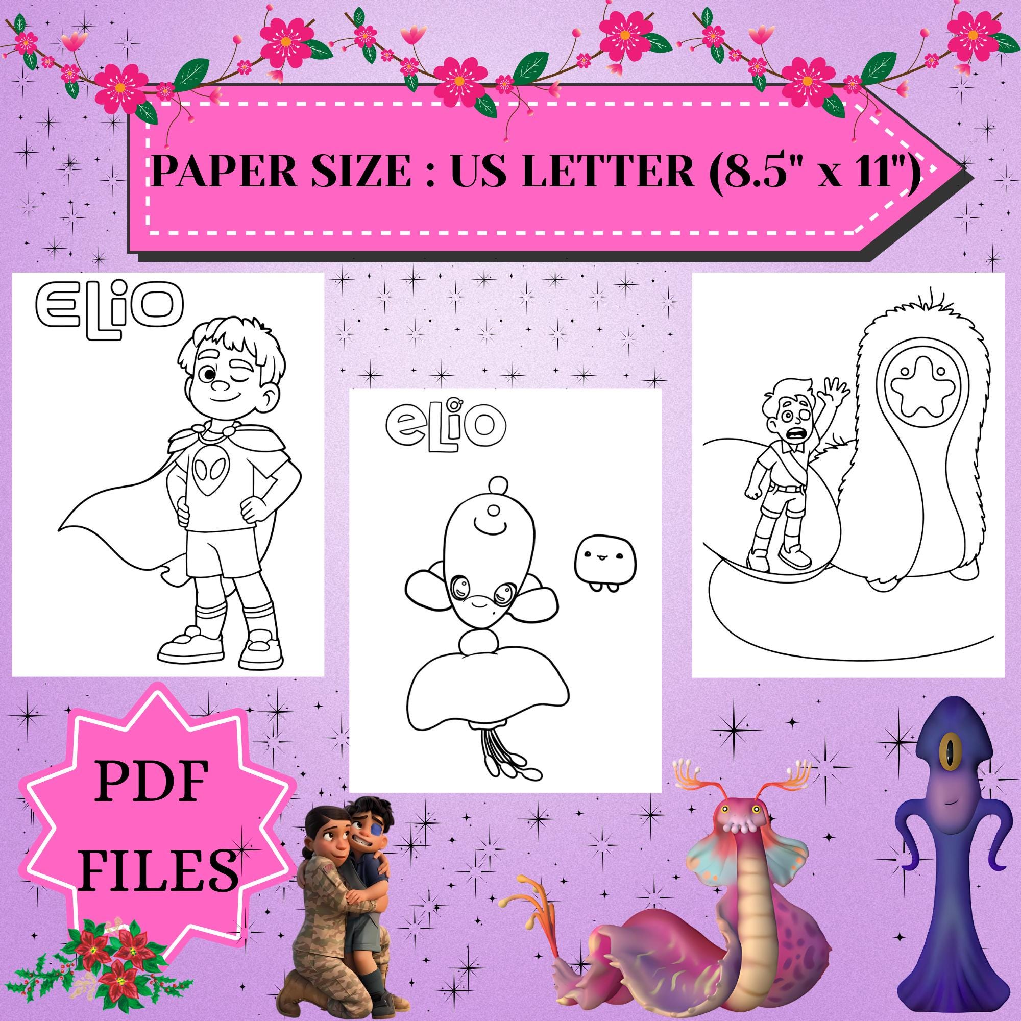 Elio Coloring Pages for Kids: 30 Simple Design( PDF Download) Digital ...