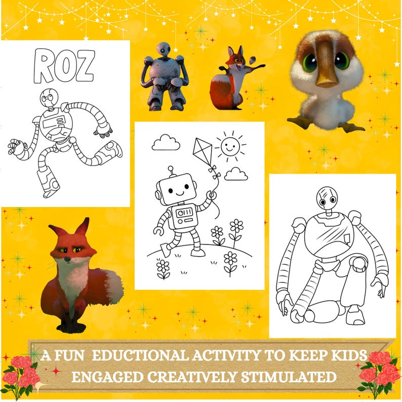 The Wild Robot Coloring Pages for Kids: 30 Simple Design( PDF Download ...