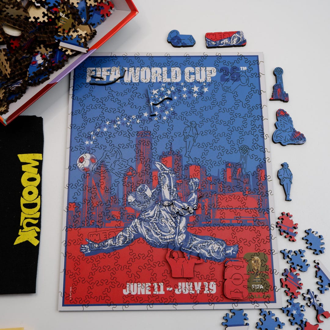 FIFA World Cup 26™ Official Licensed Wooden Football Jigsaw Puzzle 200 ...