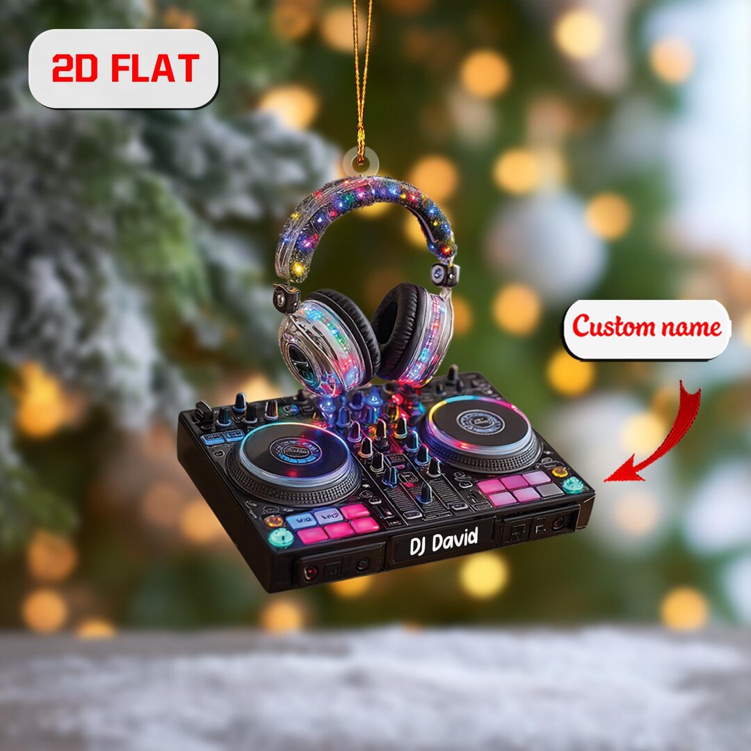 Custom Name DJ Controller Christmas Ornament, Music Lover Gift - Etsy