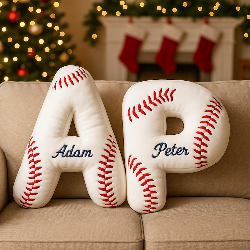 Letter Pillow Baseball - Etsy