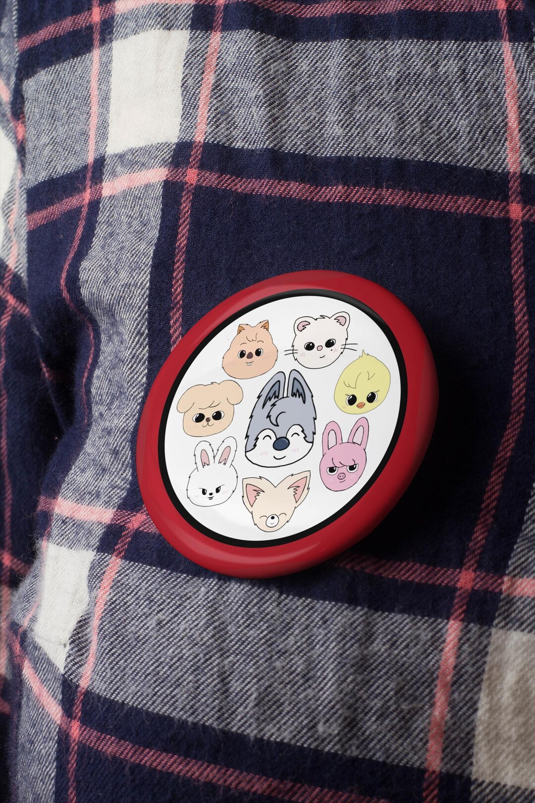 Kpop Stray Kids Skzoo Round Pins, Cute Fan Art, Hand Drawn Characters ...