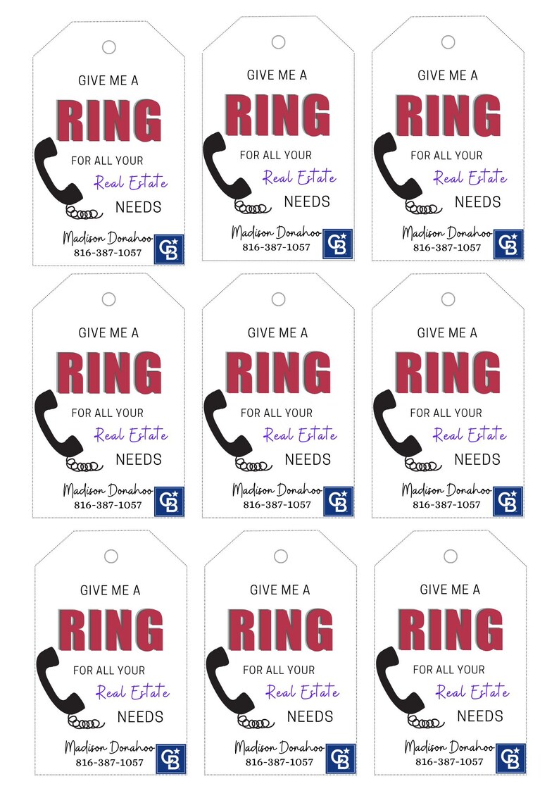 Real Estate Gift Tags Bundle: Snack Theme, Holiday Designs (digital ...