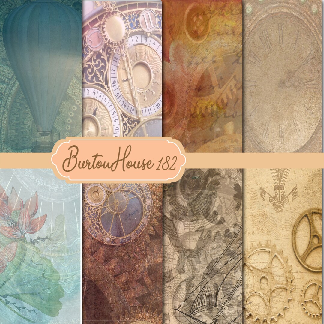 Gear Themed Digital Paper - Etsy