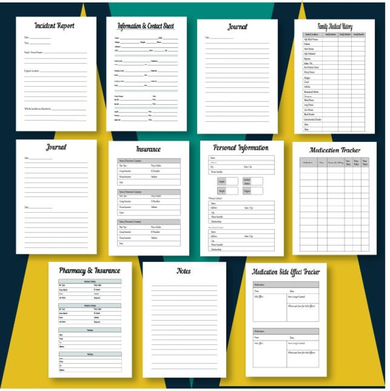 Caregiving / Home Health Record Keeping Forms - Etsy