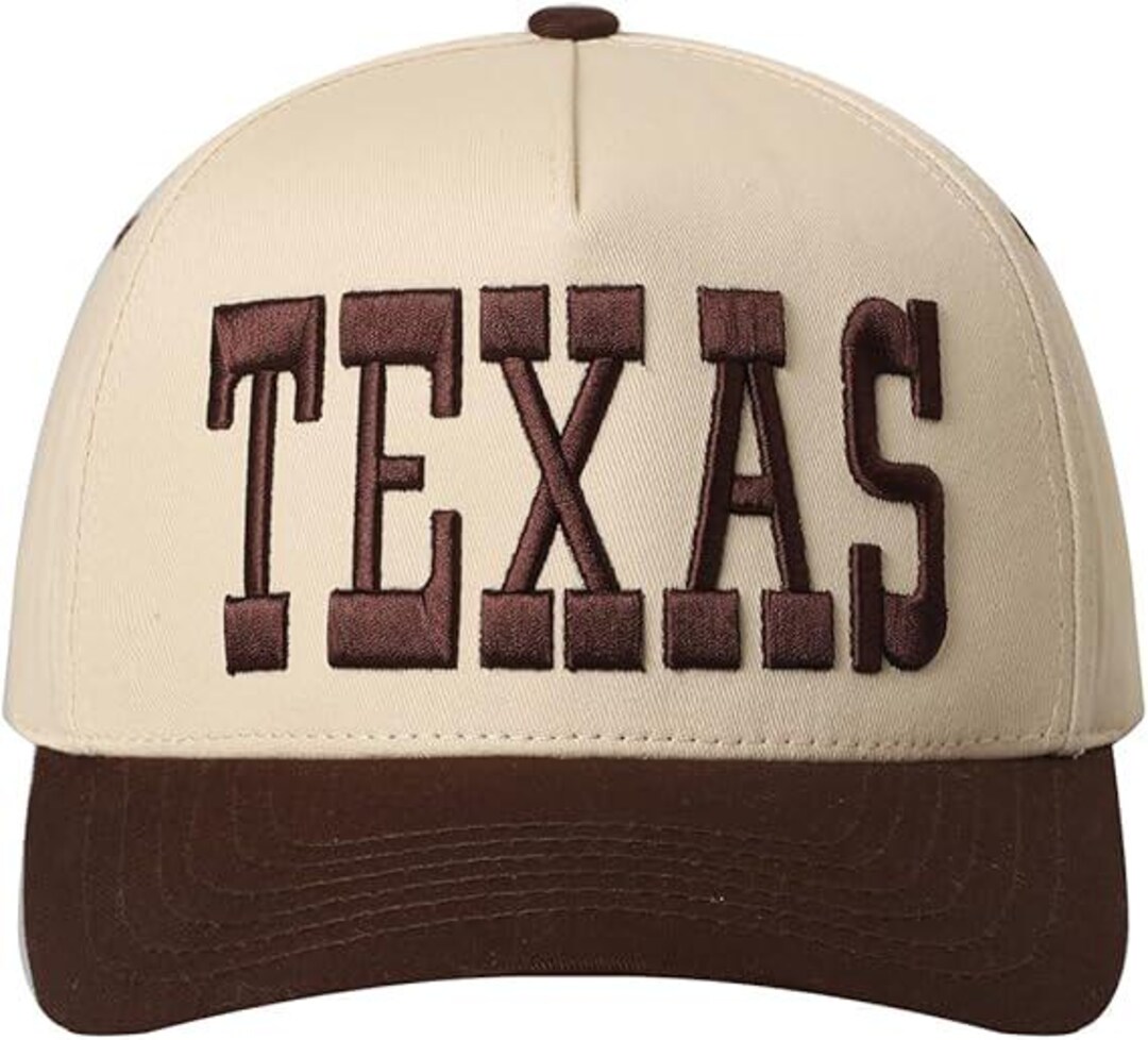 TEXAS Block Letter Hat Embroidery Design, Varsity Style Machine Stitch ...