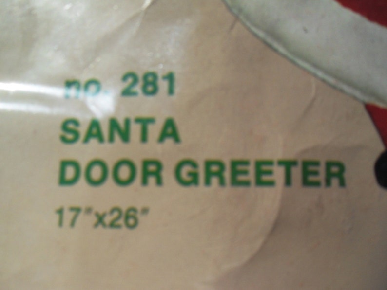 Holiday Decor Vintage 1977 Santa Door Greeter Kit, Christmas Kit, Door ...