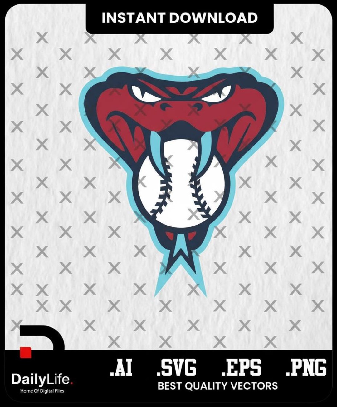 Snake Head Logo, Baseball Vector Art, Printable Mascot, Svg Ai Eps Png ...