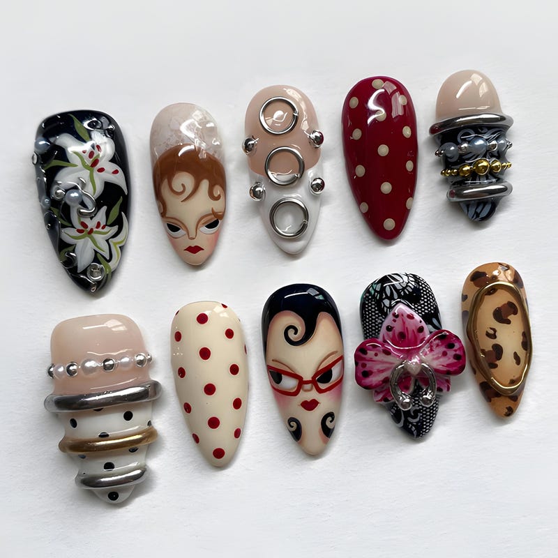 Avant Garde Press on Nails - Etsy