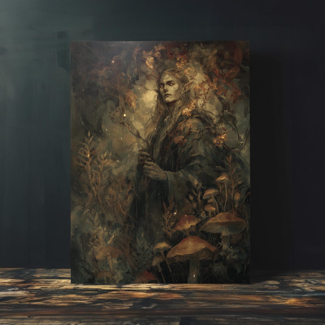 Elven Forest Spirit Wall Art Printable, Digital Download, Enchanted ...