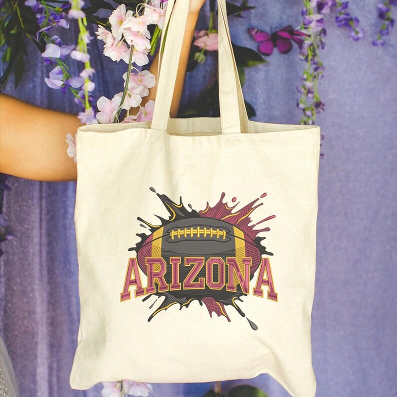 Arizona Football Splat Embroidery Design, Sports Paint Splash Machine ...