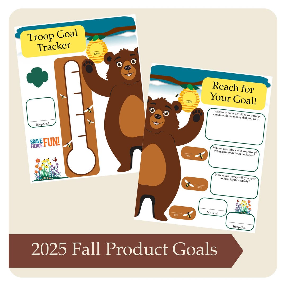 Girl Scout Fall Product Goal Tracker: Printable Worksheet & Poster ...