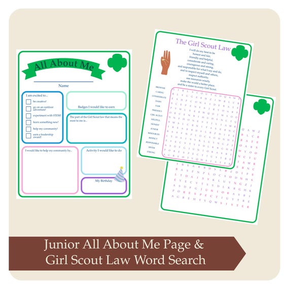 Girl Scout Activity Sheets