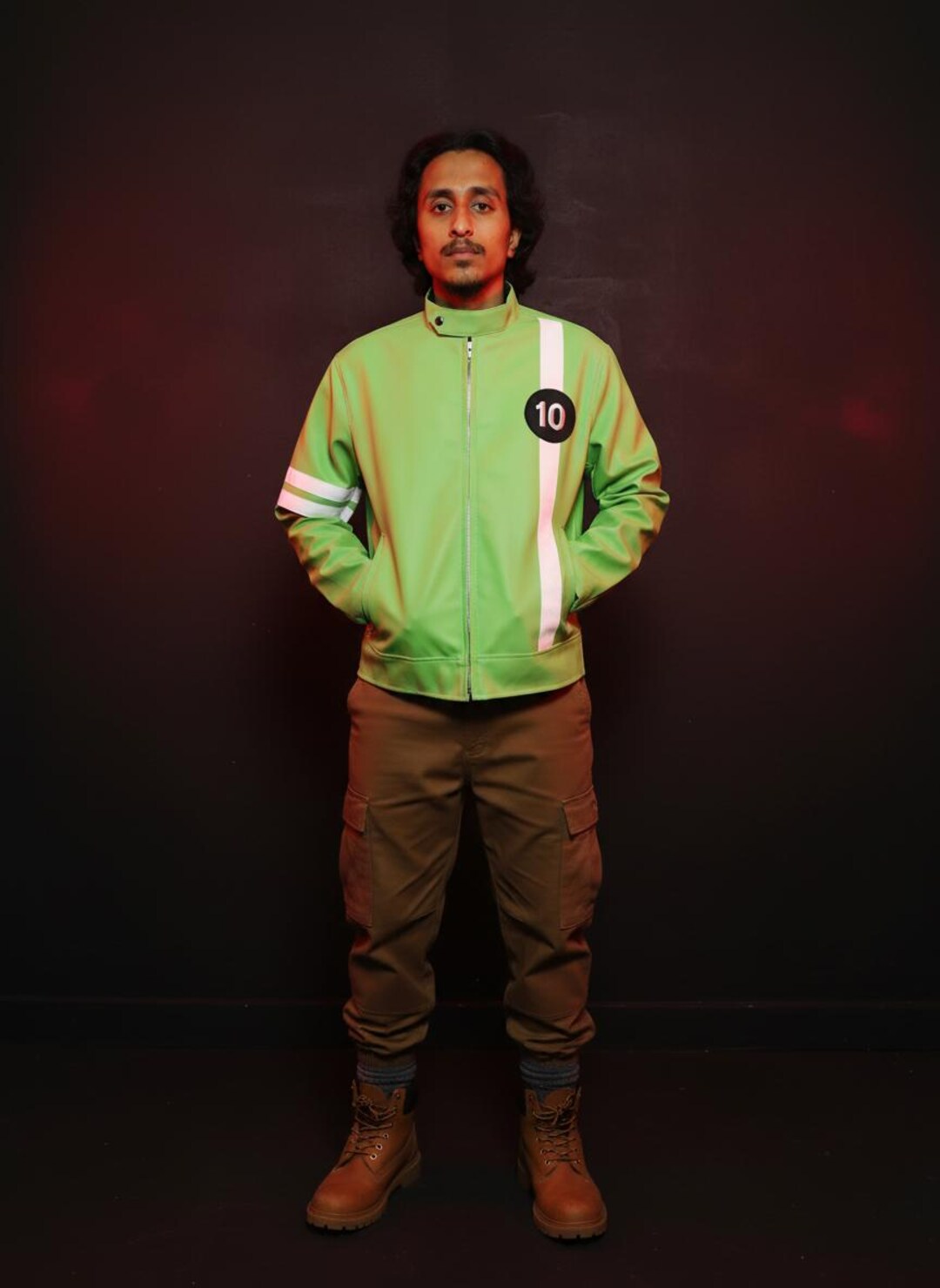 Alien Hero Inspired Faux Leather Biker Jacket | Green Sci-fi Cosplay ...