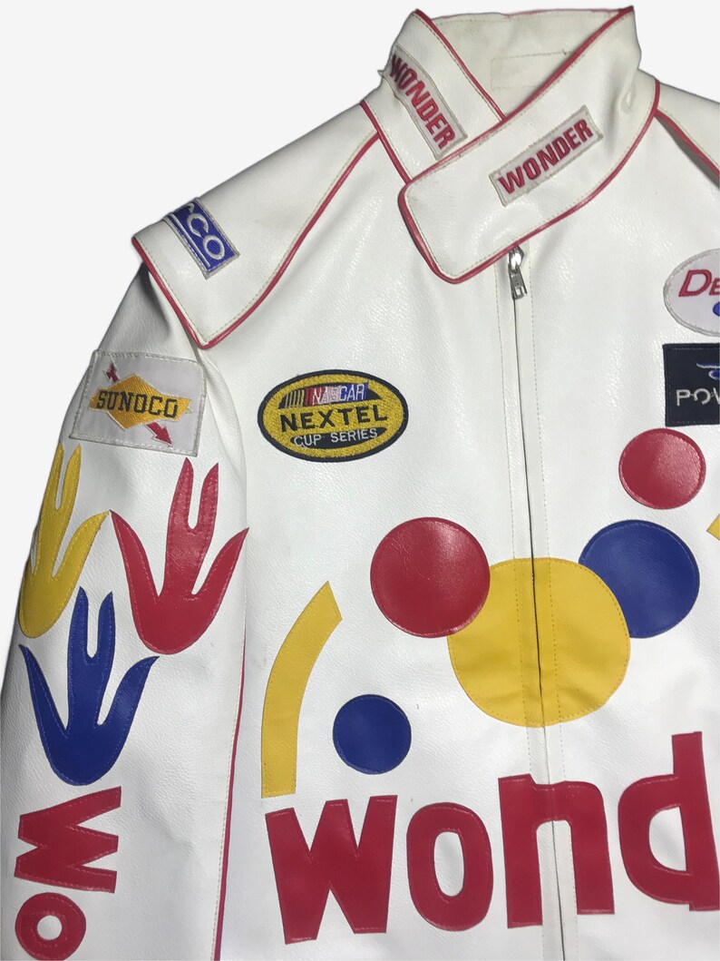 Wonder Bread Racing Faux Leather Jacket: Unisex 90s Moto Costume - Etsy