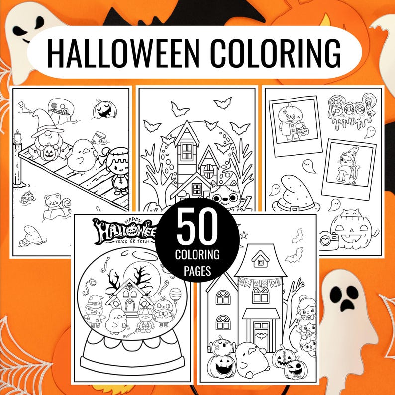 Halloween Coloring Pages,halloween Coloring Sheets, Halloween Coloring ...
