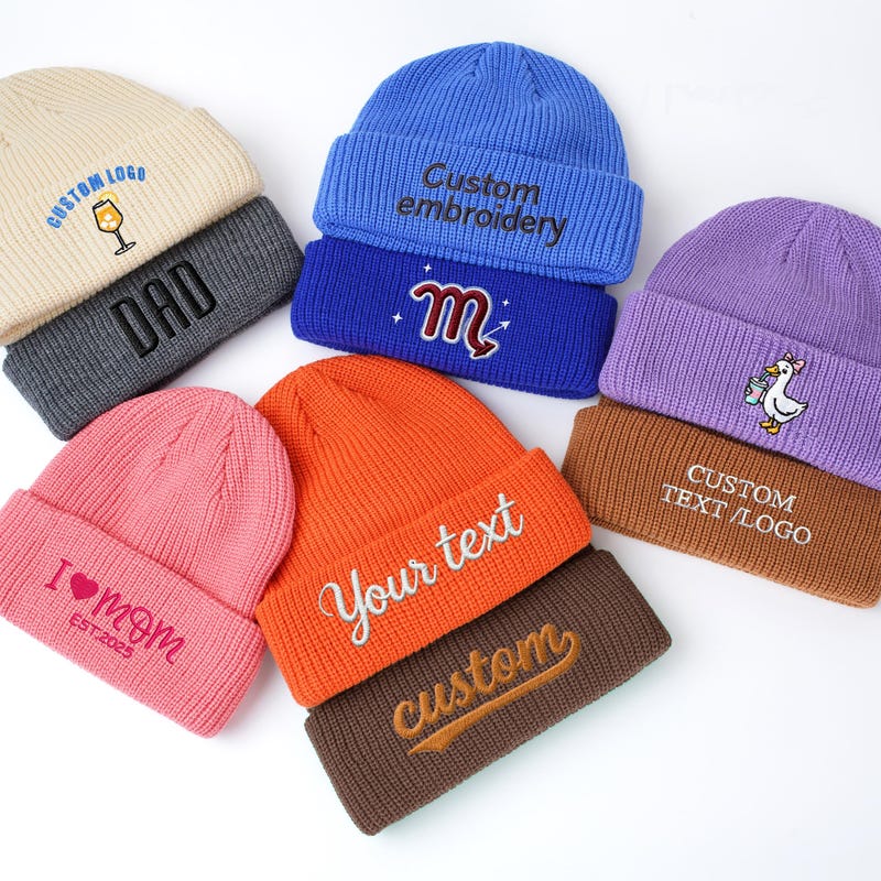 Custom Embroidered Beanie - Etsy