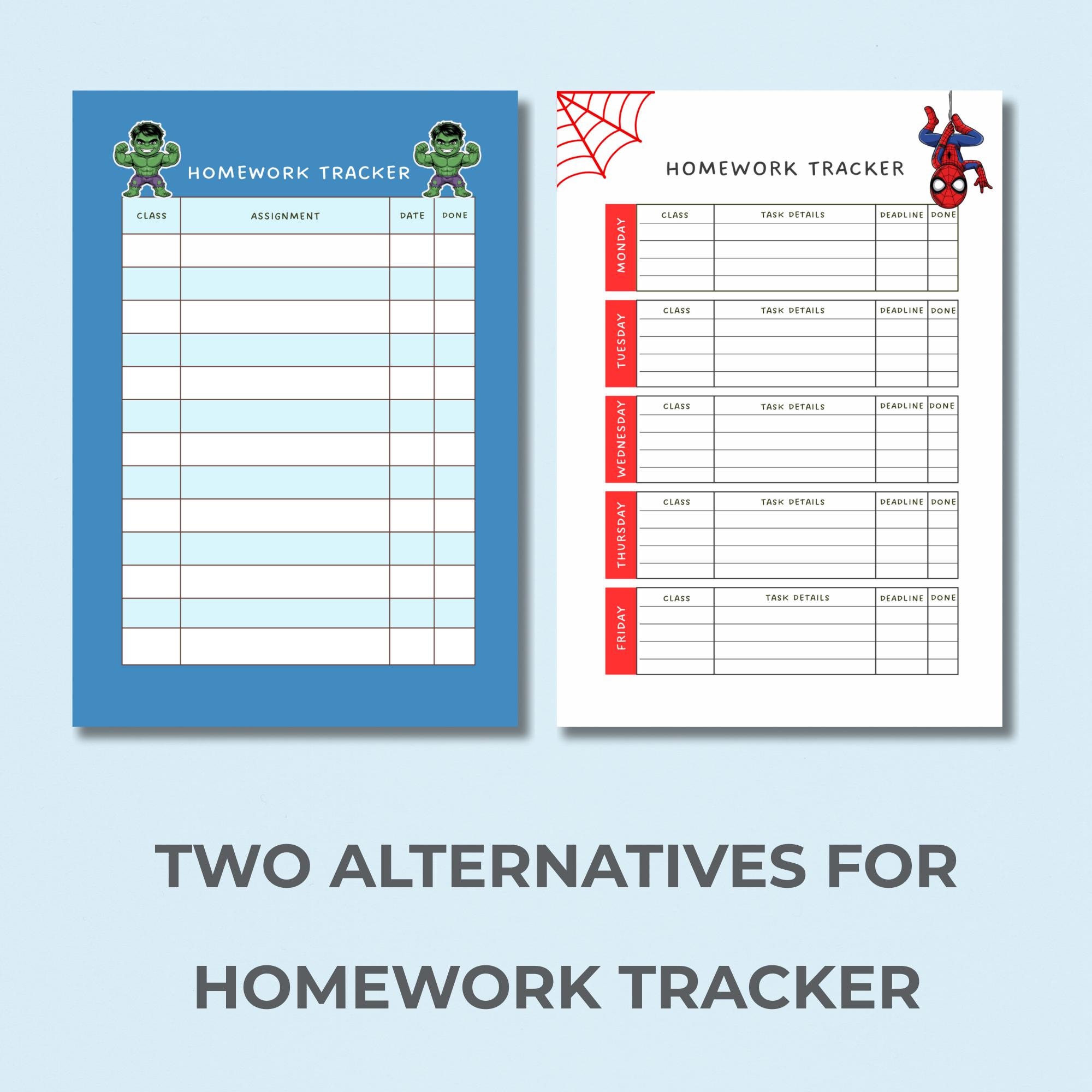 Superhero Kids Planner: Printable Elementary Student Organizer (digital ...