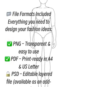 Fashion Croquis Template- 3 Body Sizes S, L, Xxl Front View, 9 Heads ...