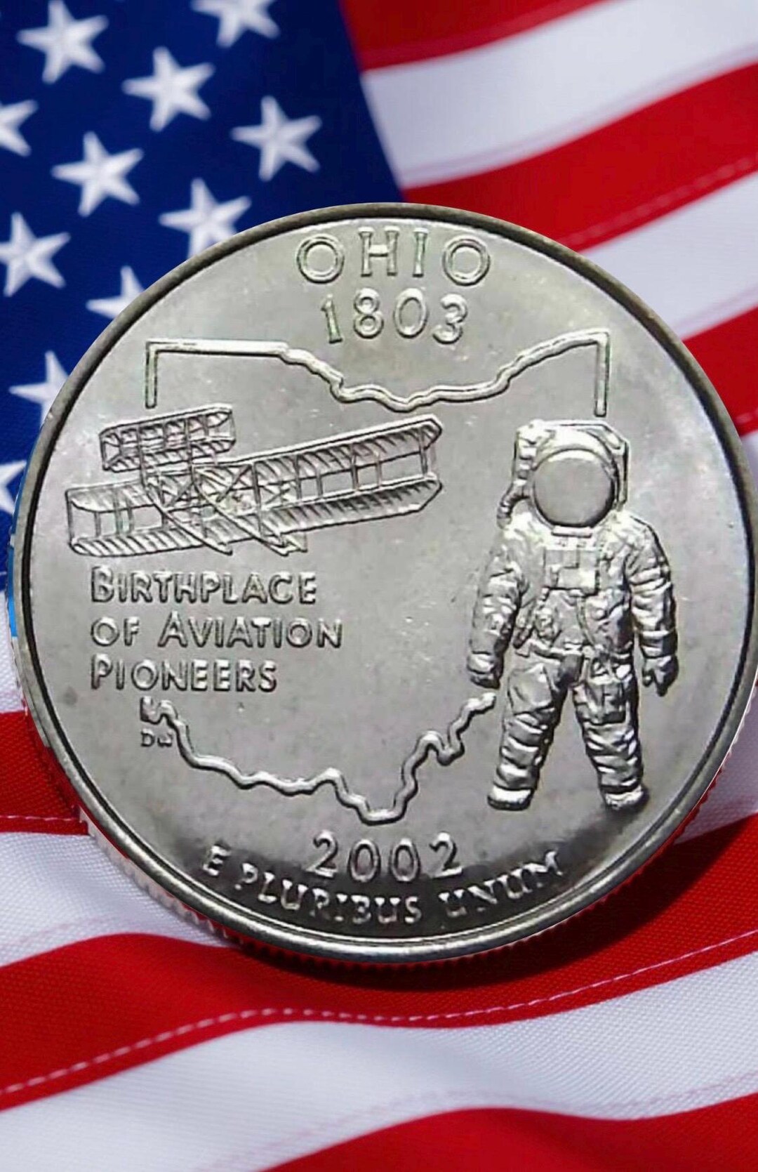 2002 P & D Ohio State Quarter Circulated US Mint 25C Coin Collectible ...