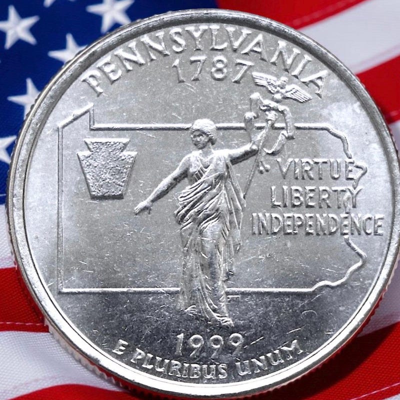 1999 Silver State Quarter - Etsy