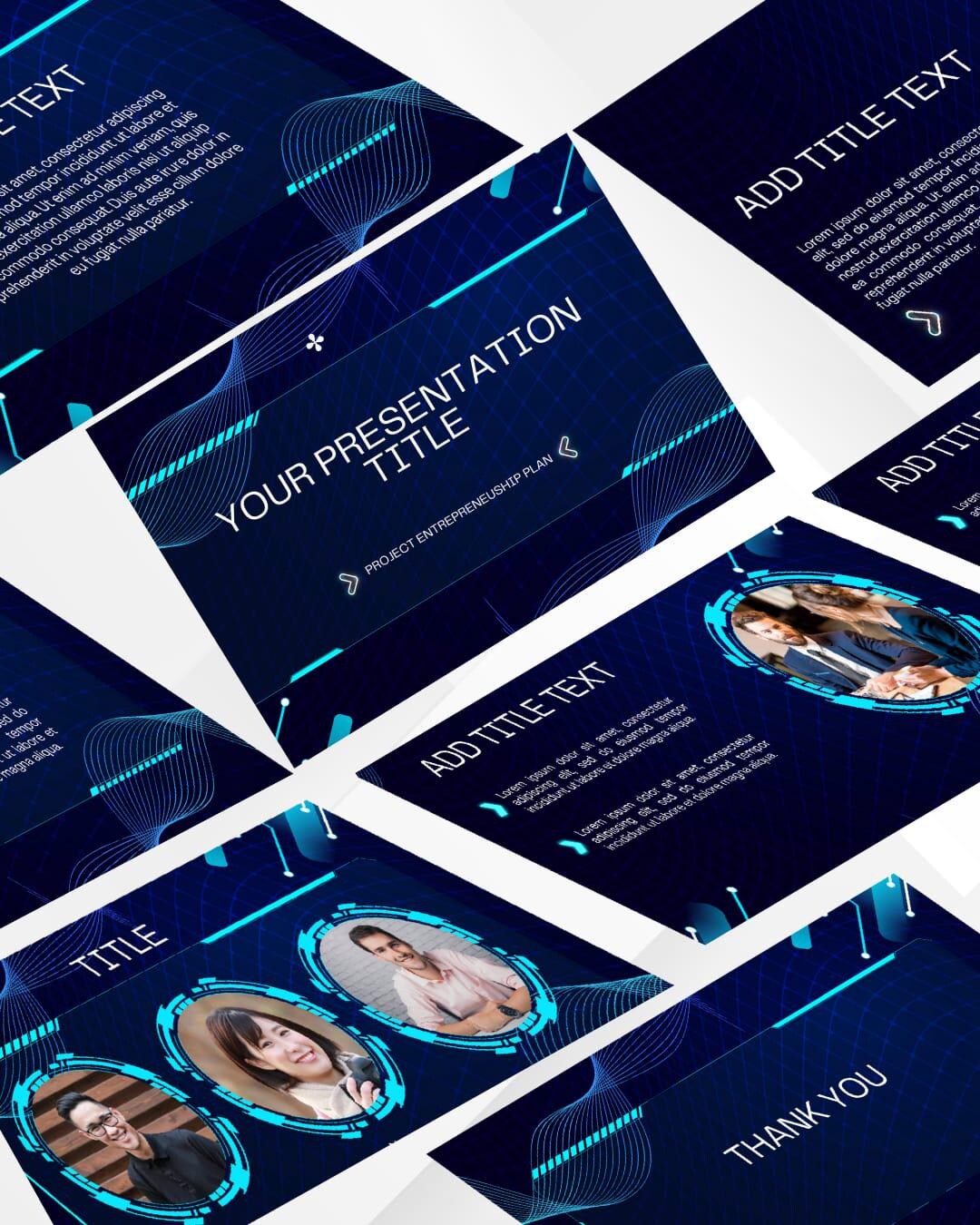 Modern Futuristic Pitch Deck | Business and Startup Presentation ...