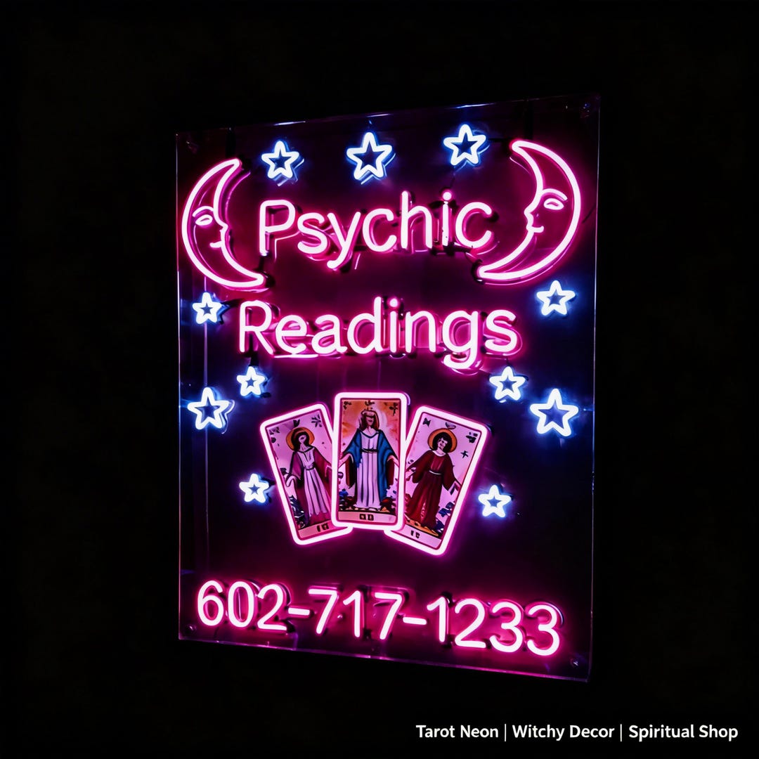 Custom Psychic Readings Neon Sign - Personalized Spiritual Shop Decor ...