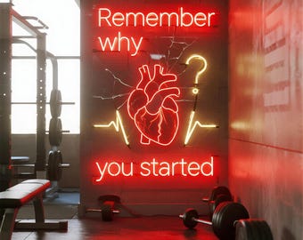 Remember Why You Started - Led Neon Sign - Etsy