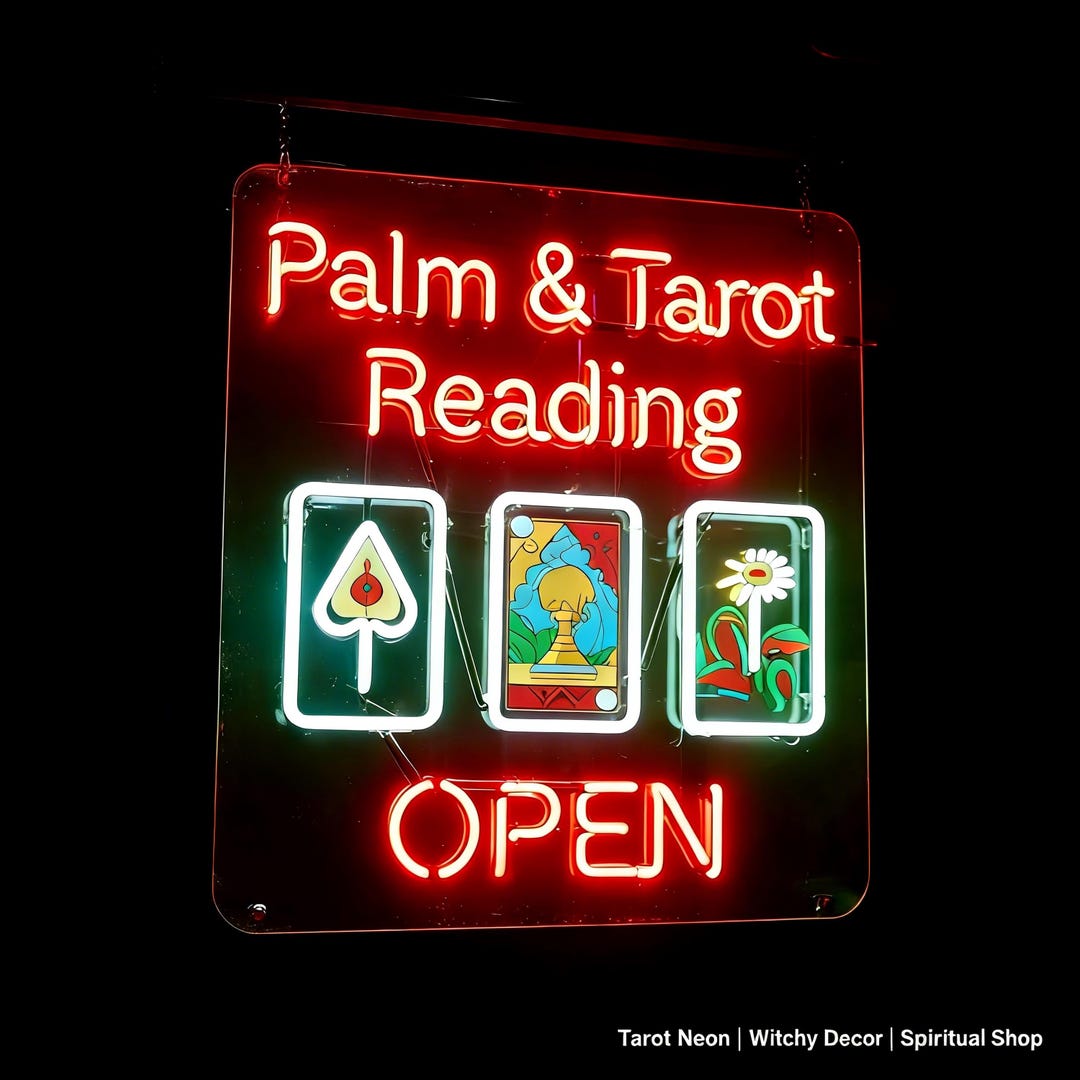 Palm Tarot Reading Neon Sign: Custom Psychic Shop Decor - Etsy