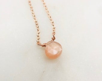 Peach Color Necklace | Etsy